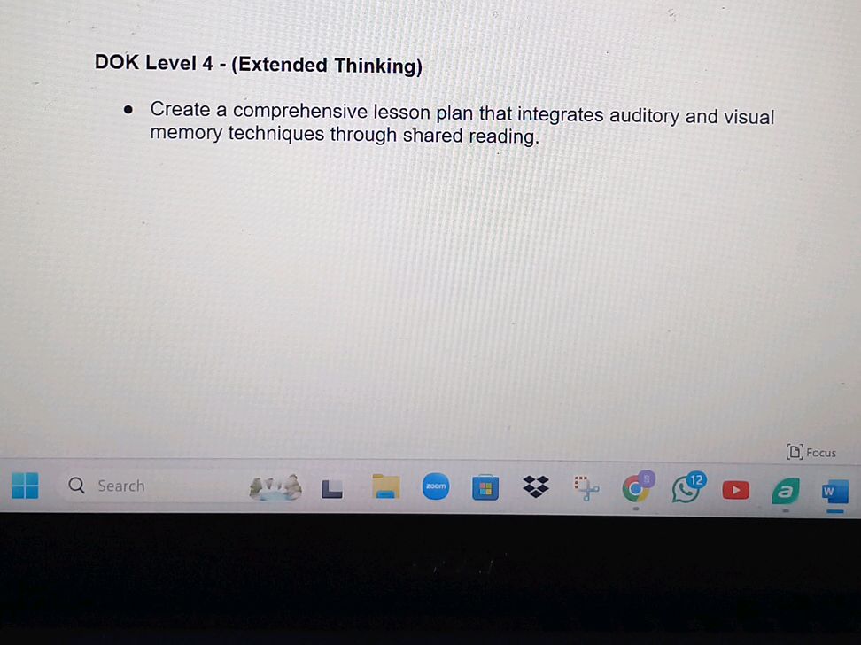 DOK Level 4 - (Extended Thinking) * | StudyX