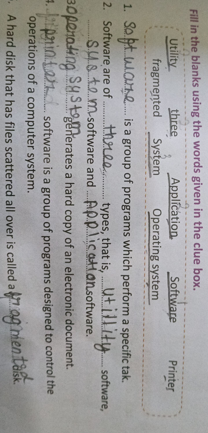 Fill in the blanks using the words given in | StudyX