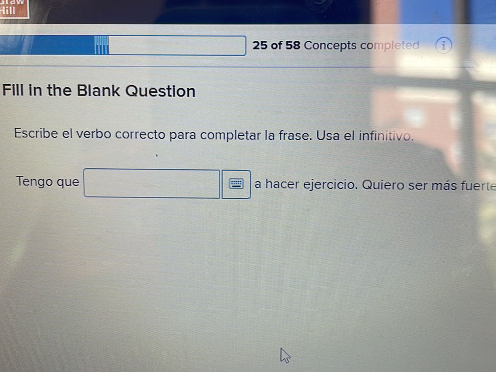 Fill in the Blank Question Escribe el verbo | StudyX