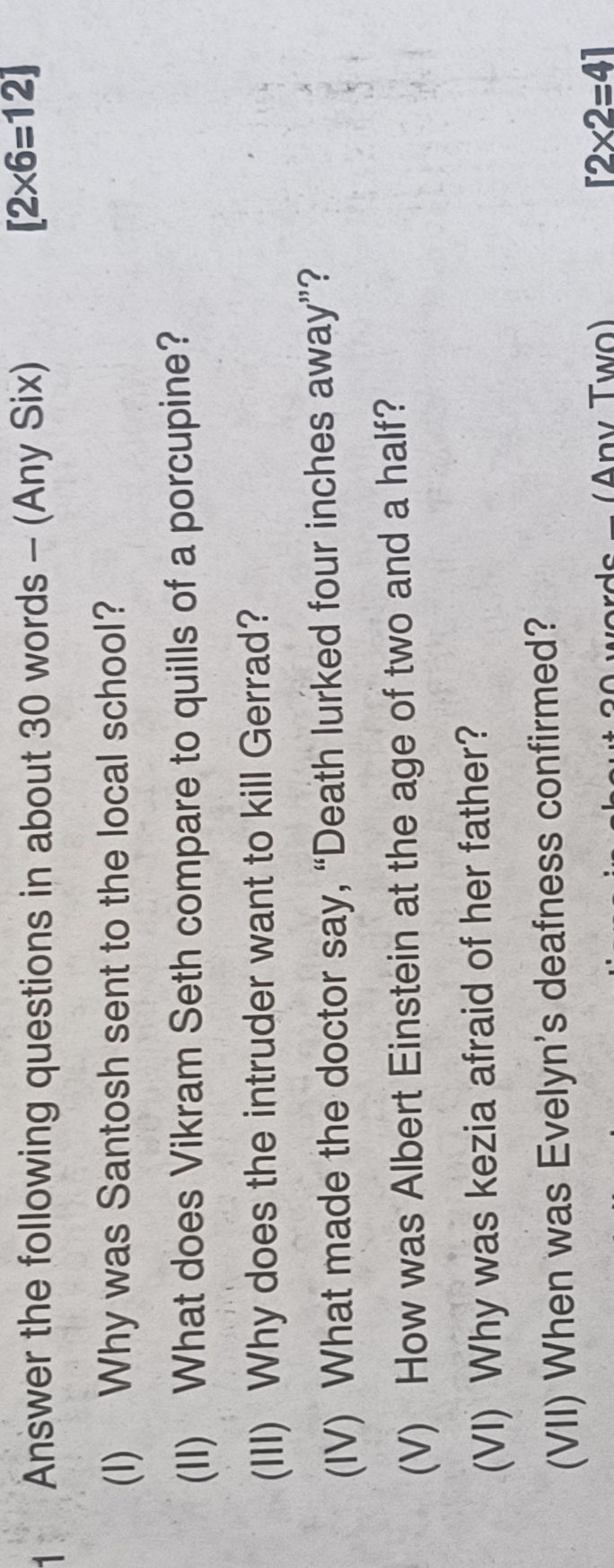 1. Answer the following questions in about | StudyX