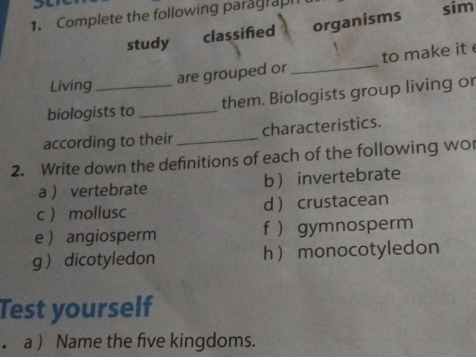 1. Complete the following paragraph using | StudyX