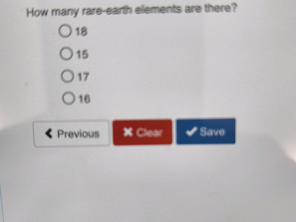 How many rare-earth elements are there? 18
