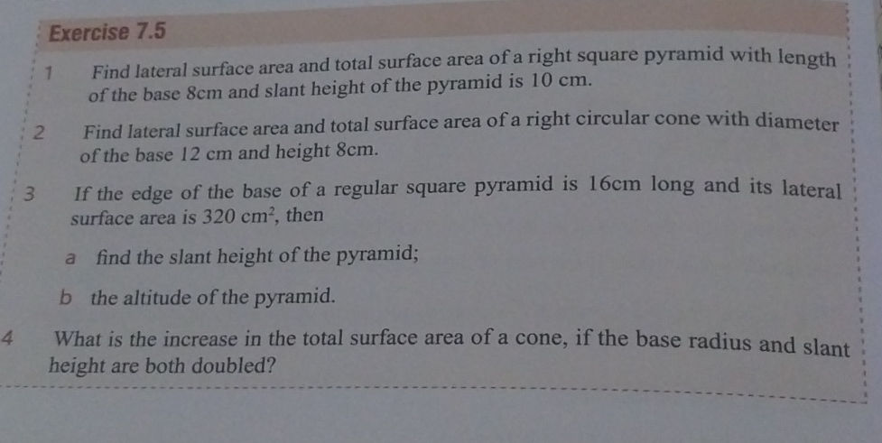 1. Find lateral surface area and total | StudyX