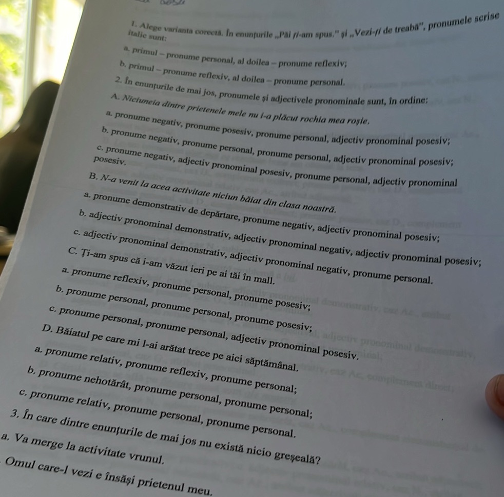 1. Alege varianta corectă. În enunțurile | StudyX