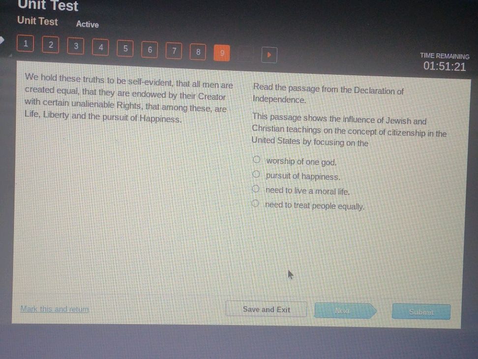 Read the passage from the Declaration of | StudyX