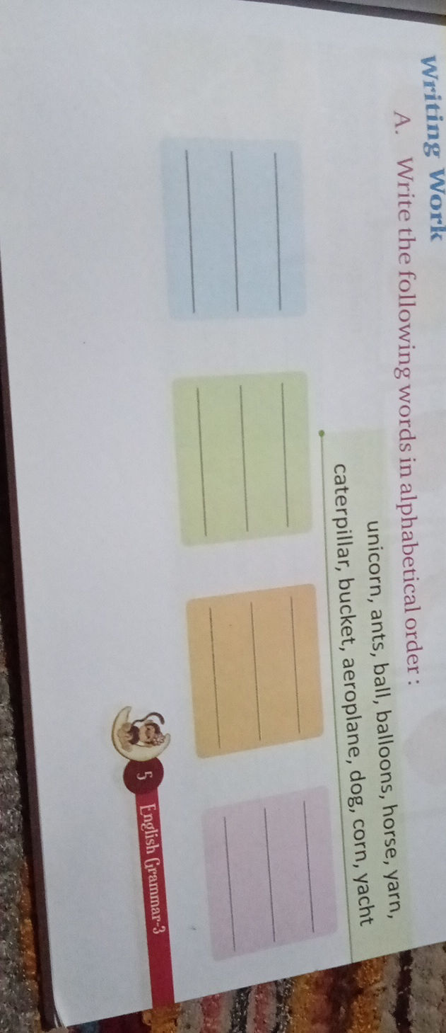 A. Write the following words in alphabetical | StudyX