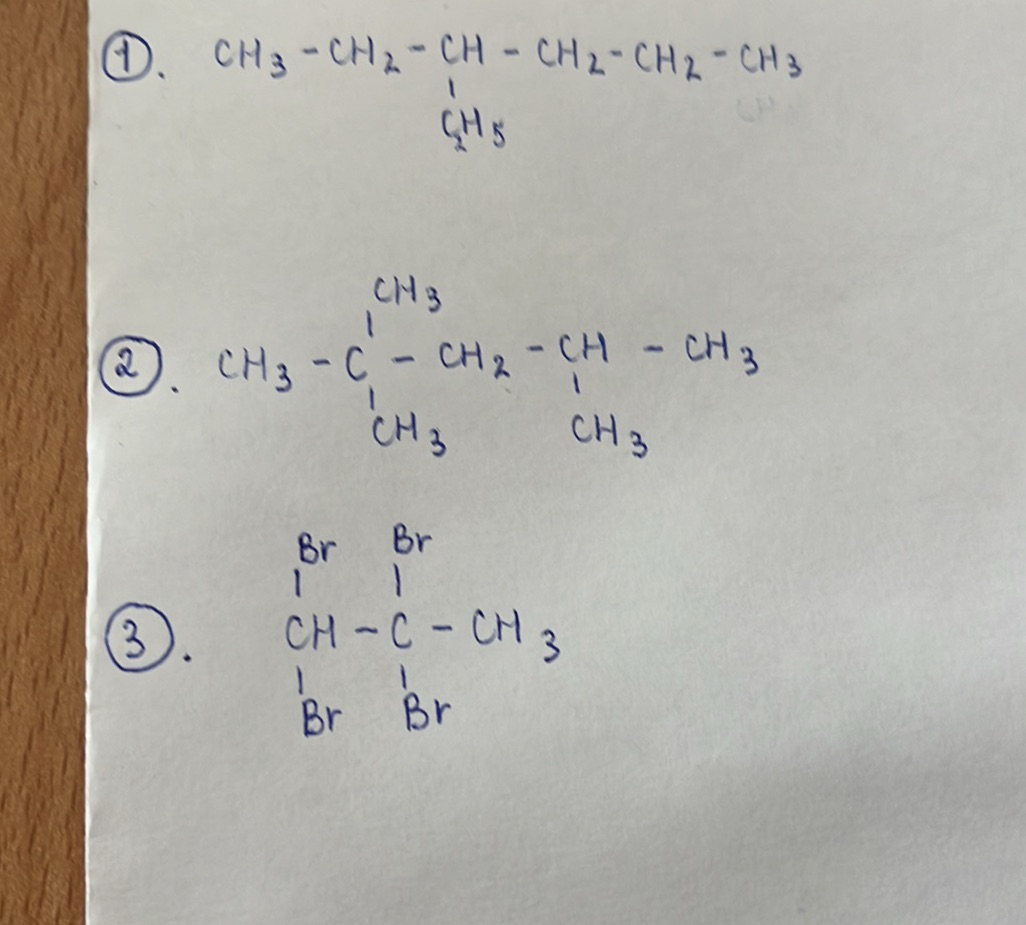 1. CH3-CH2-CH-CH2-CH2-CH3 | CH5 2. | StudyX