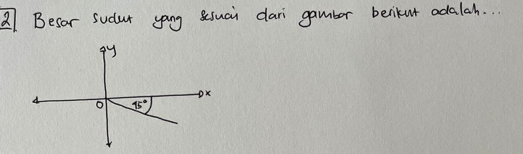 2. Besar sudut yang sesuai dari gambar | StudyX