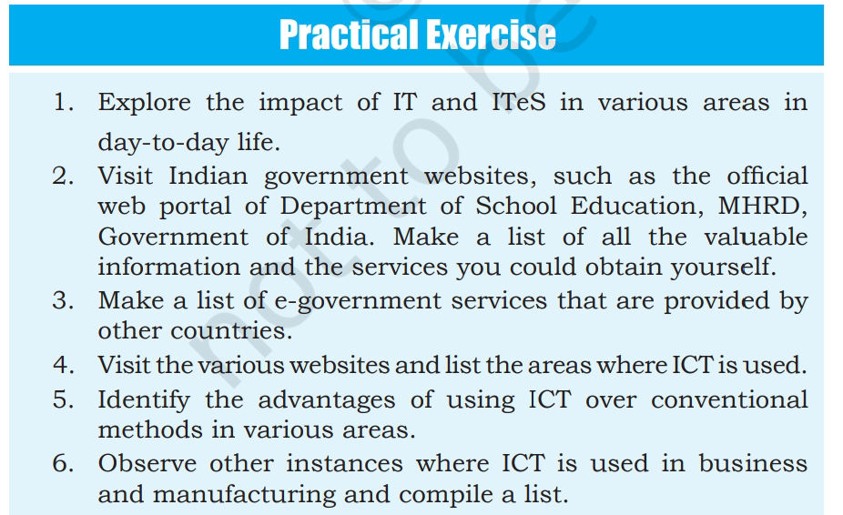 Explore the impact of IT and ITeS in various