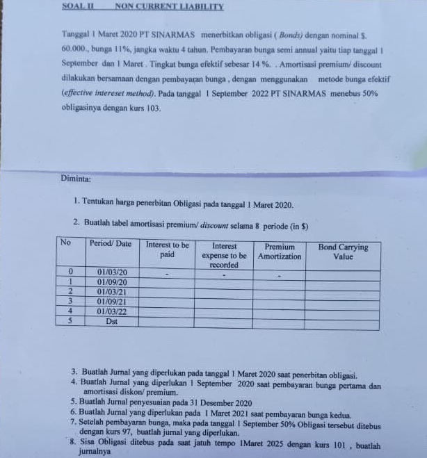 Tanggal 1 Maret 2020 PT SINARMAS menerbitkan | StudyX