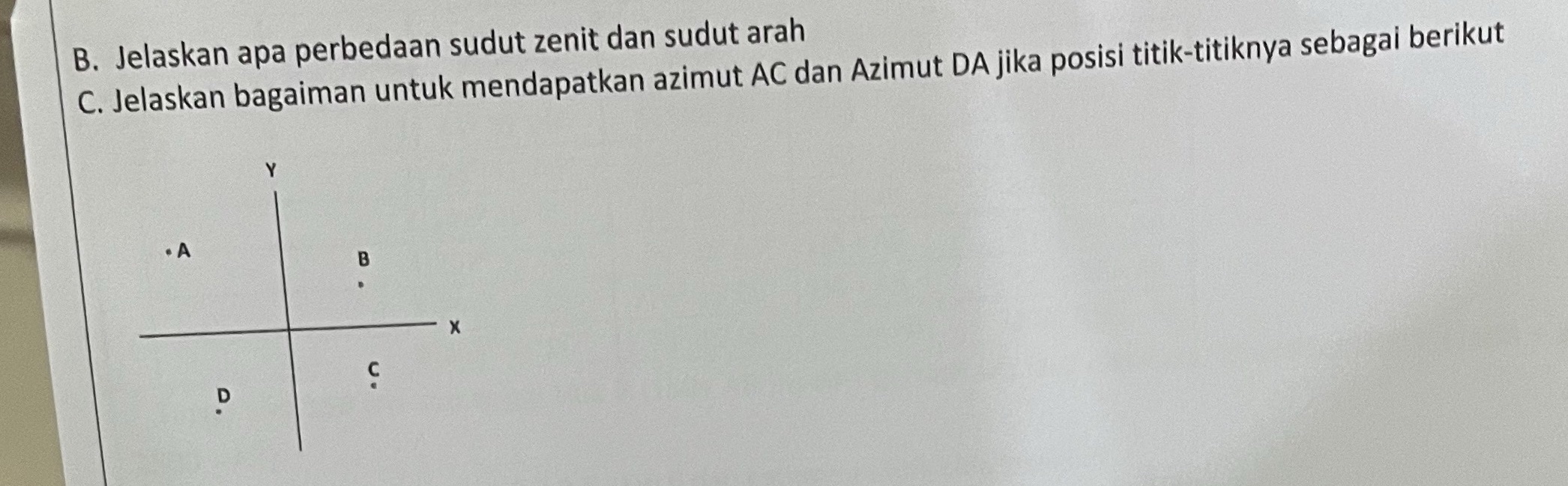 B. Jelaskan apa perbedaan sudut zenit dan | StudyX