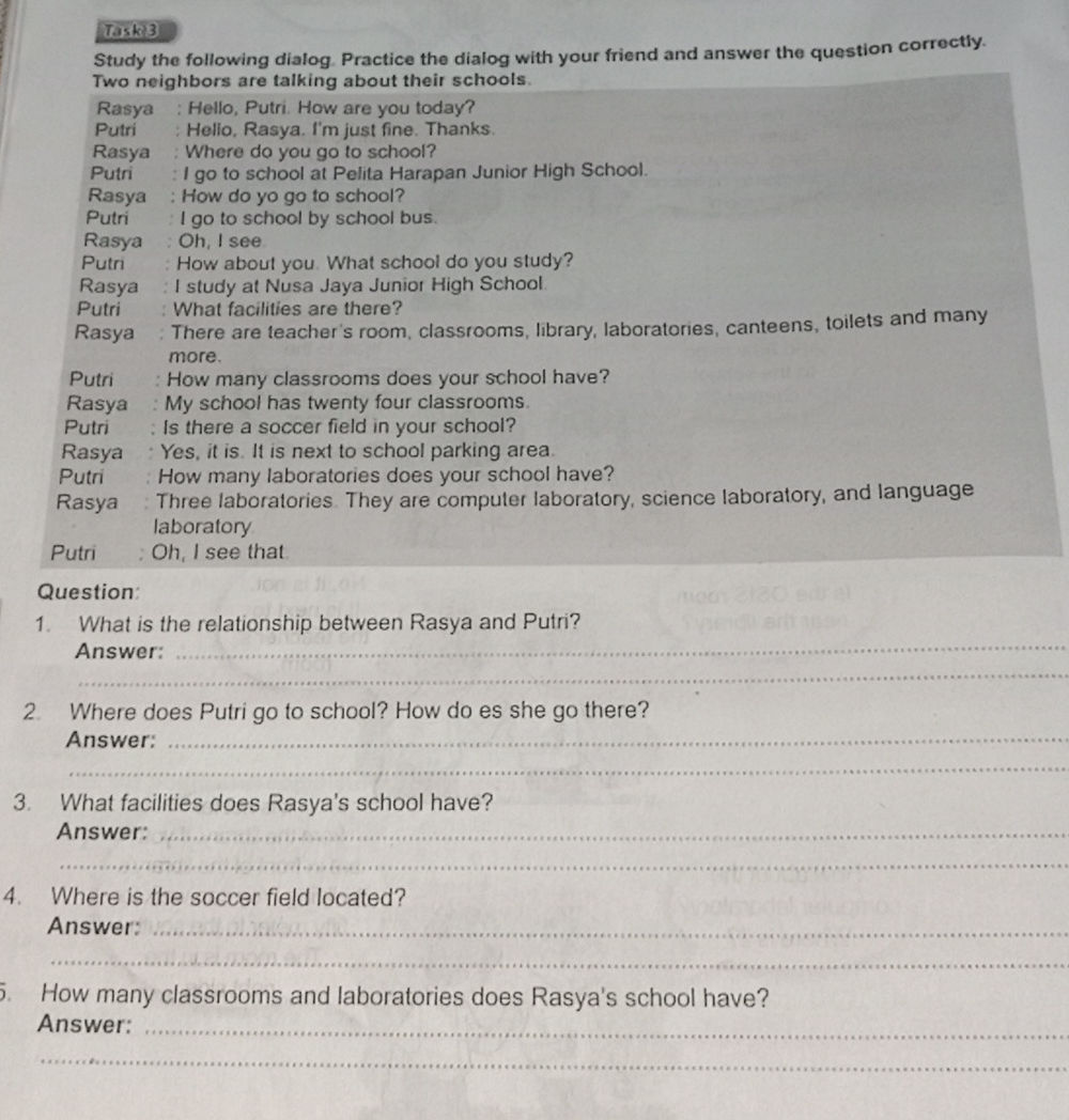 Task 3 Study the following dialog. Practice | StudyX