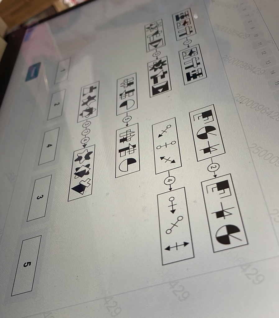 The image presents a sequence of abstract | StudyX