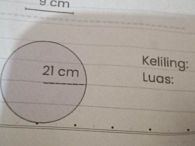 Kelinging: Luas: Given a circle with a | StudyX