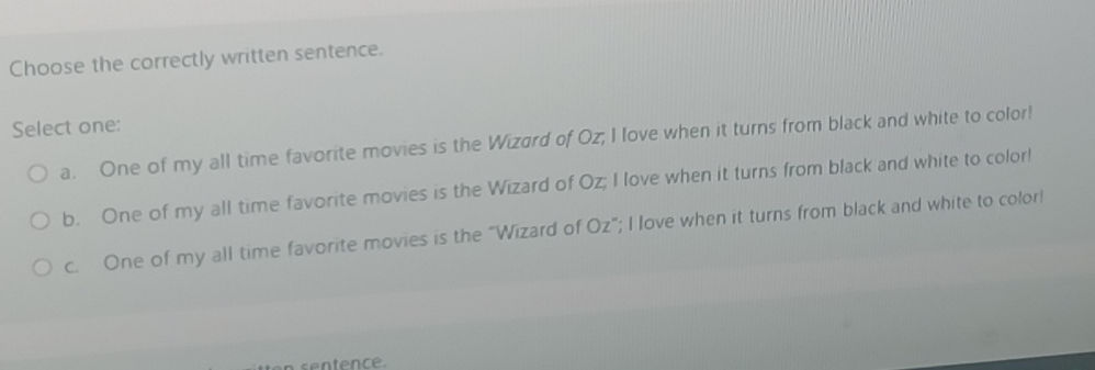 Choose the correctly written sentence. | StudyX