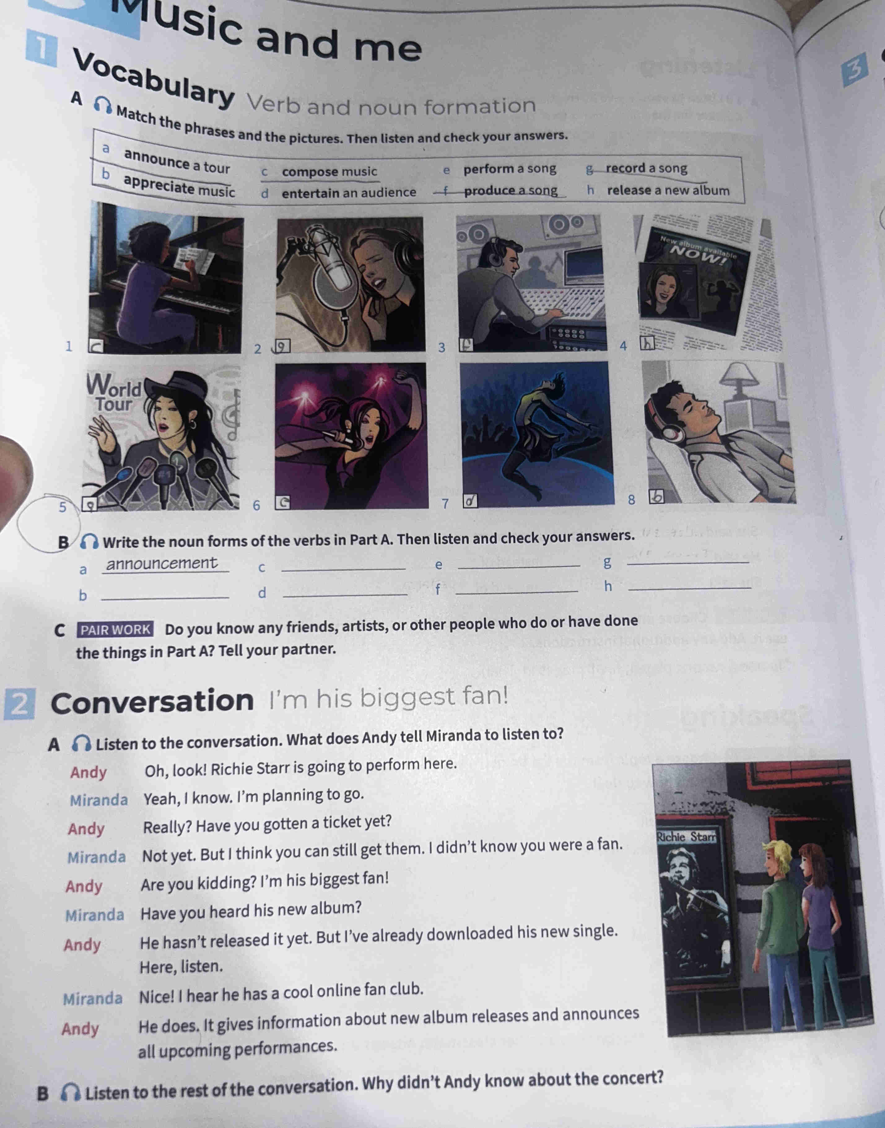 1 Vocabulary Verb and noun formation A | StudyX