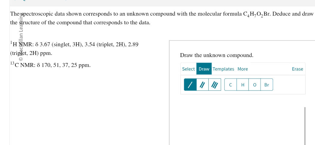 The spectroscopic data shown corresponds to | StudyX
