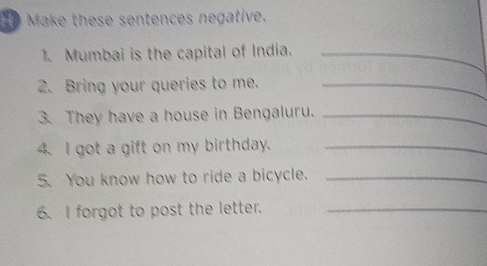 Make these sentences negative. 1. Mumbai is | StudyX