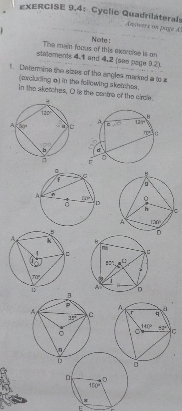 Determine the sizes of the angles marked a | StudyX