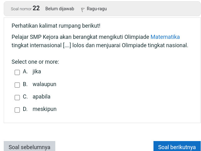 Perhatikan kalimat rumpang berikut! Pelajar | StudyX