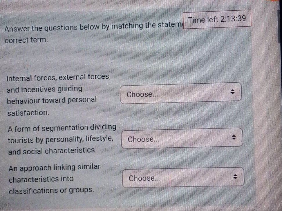 Answer the questions below by matching the | StudyX