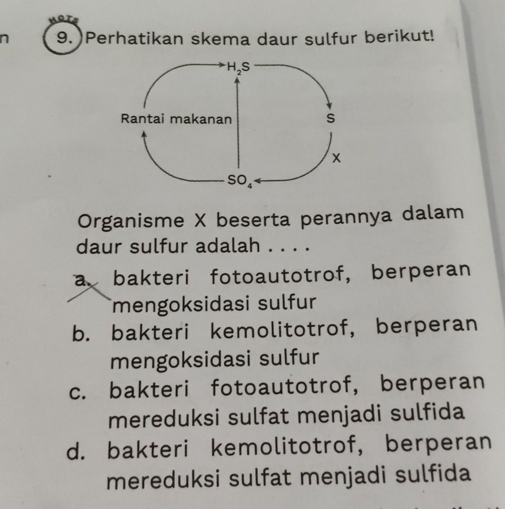 Perhatikan skema daur sulfur berikut! ``` | StudyX