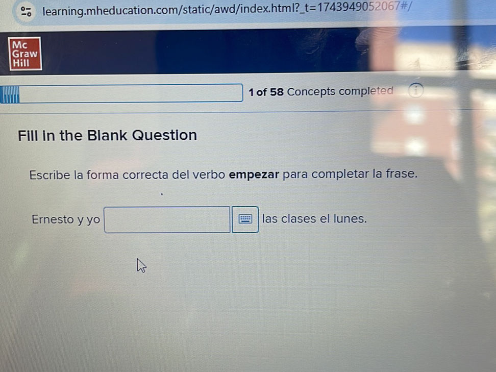 Fill in the Blank Question Escribe la forma | StudyX