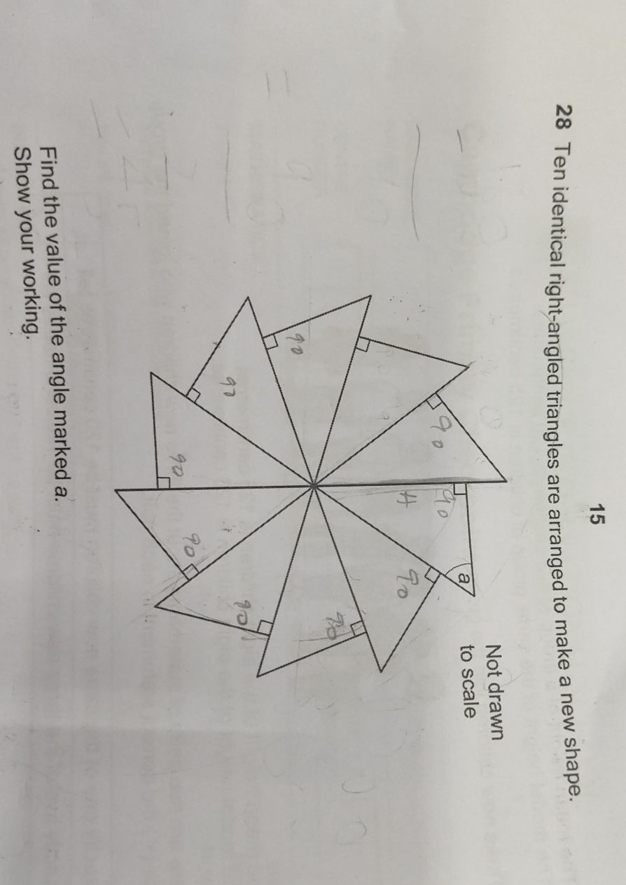 28 Ten identical right-angled triangles are | StudyX