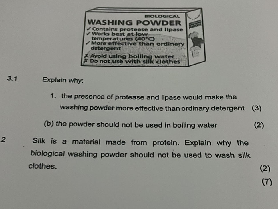 3.1 Explain why: 1. the presence of | StudyX
