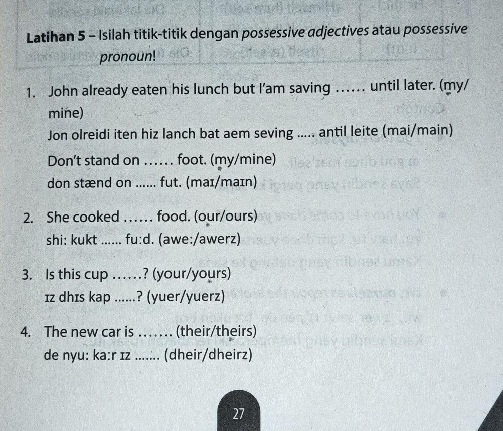 Latihan 5 - Isilah titik-titik dengan | StudyX