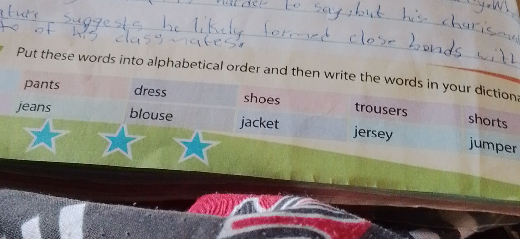 Put these words into alphabetical order and | StudyX