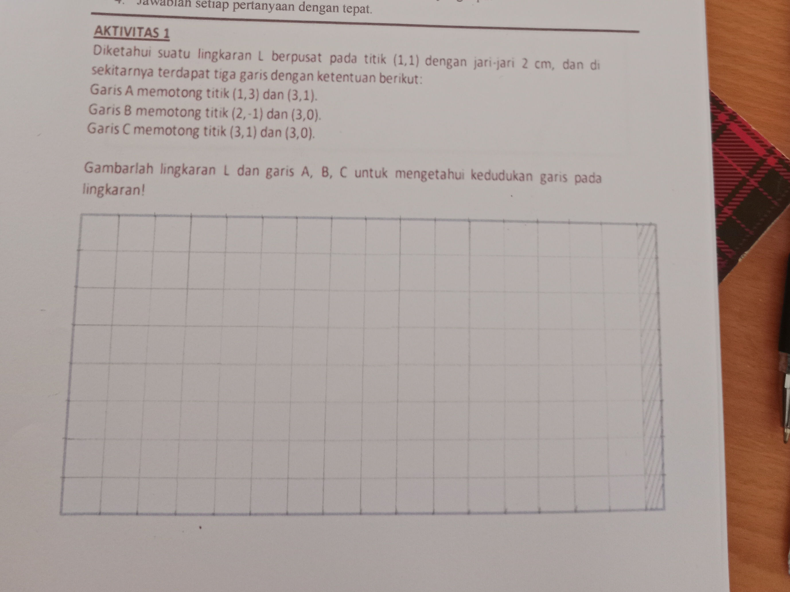 Diketahui suatu lingkaran L berpusat pada | StudyX