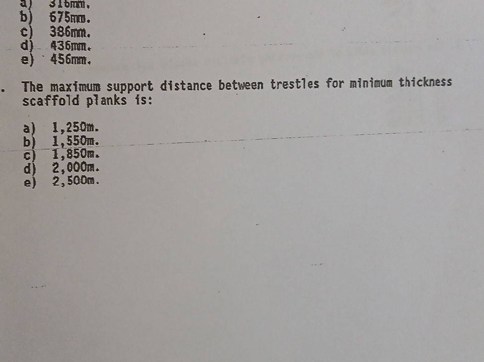 The maximum support distance between | StudyX