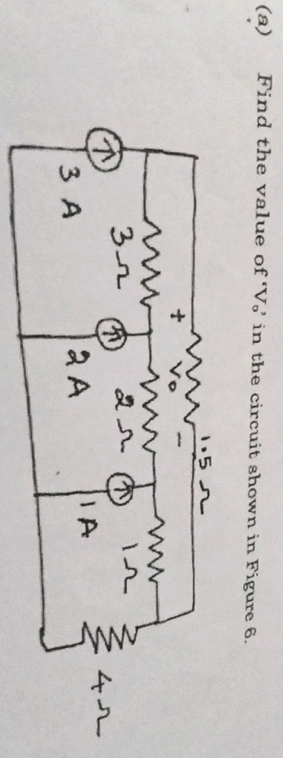 (a) Find the value of 'Vo' in the circuit | StudyX