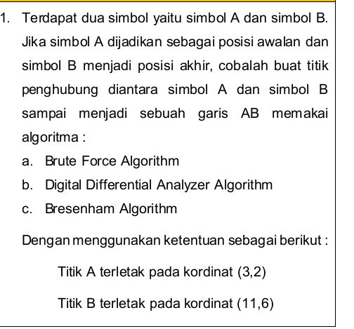 1. Terdapat dua simbol yaitu simbol A dan | StudyX