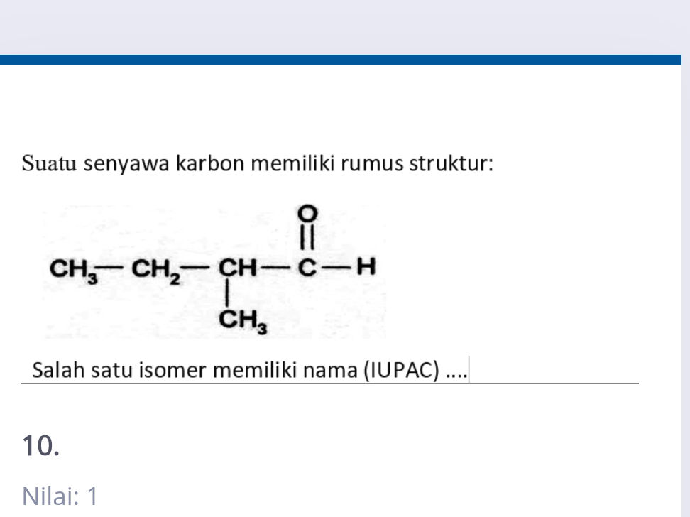 Suatu senyawa karbon memiliki rumus | StudyX