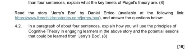 4.2. In a paragraph of about four sentences,