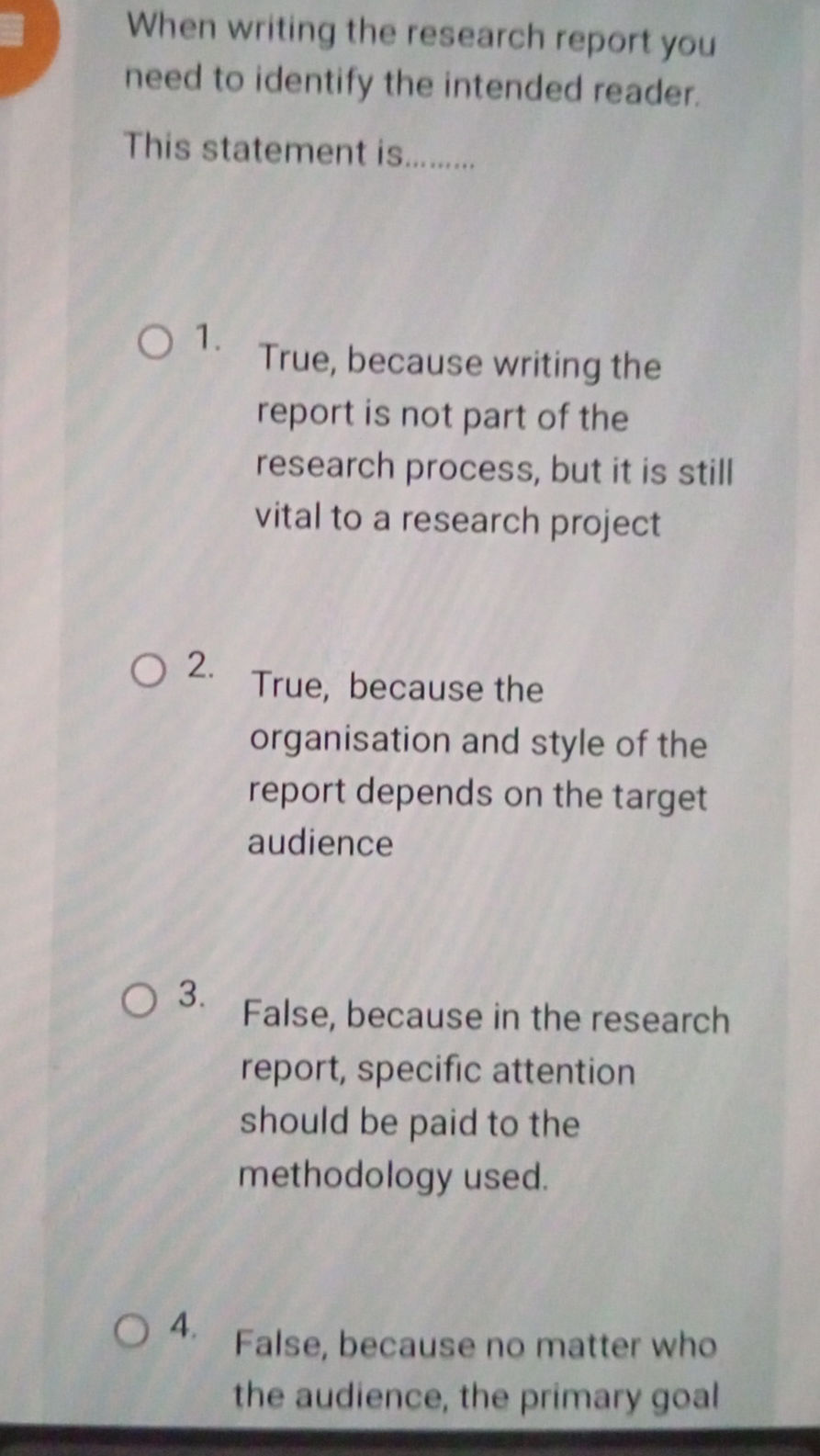 When writing the research report you need to | StudyX