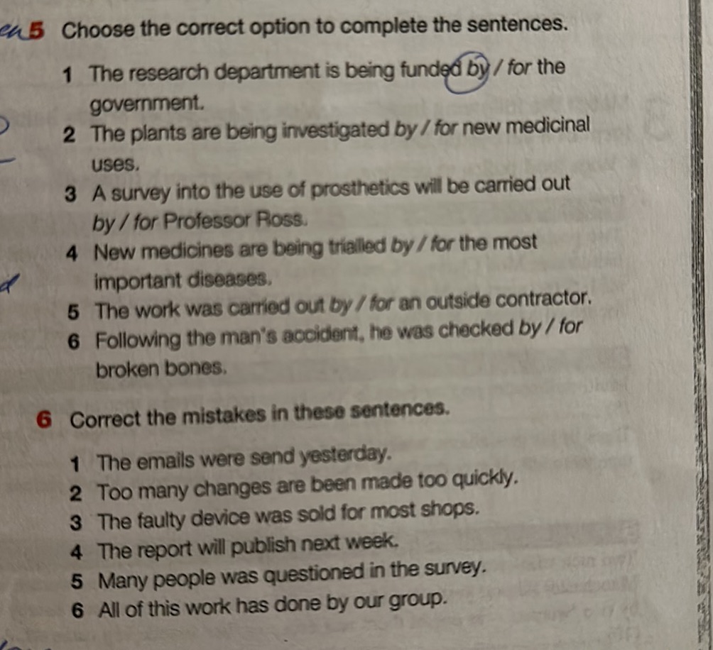 5 Choose the correct option to complete the | StudyX