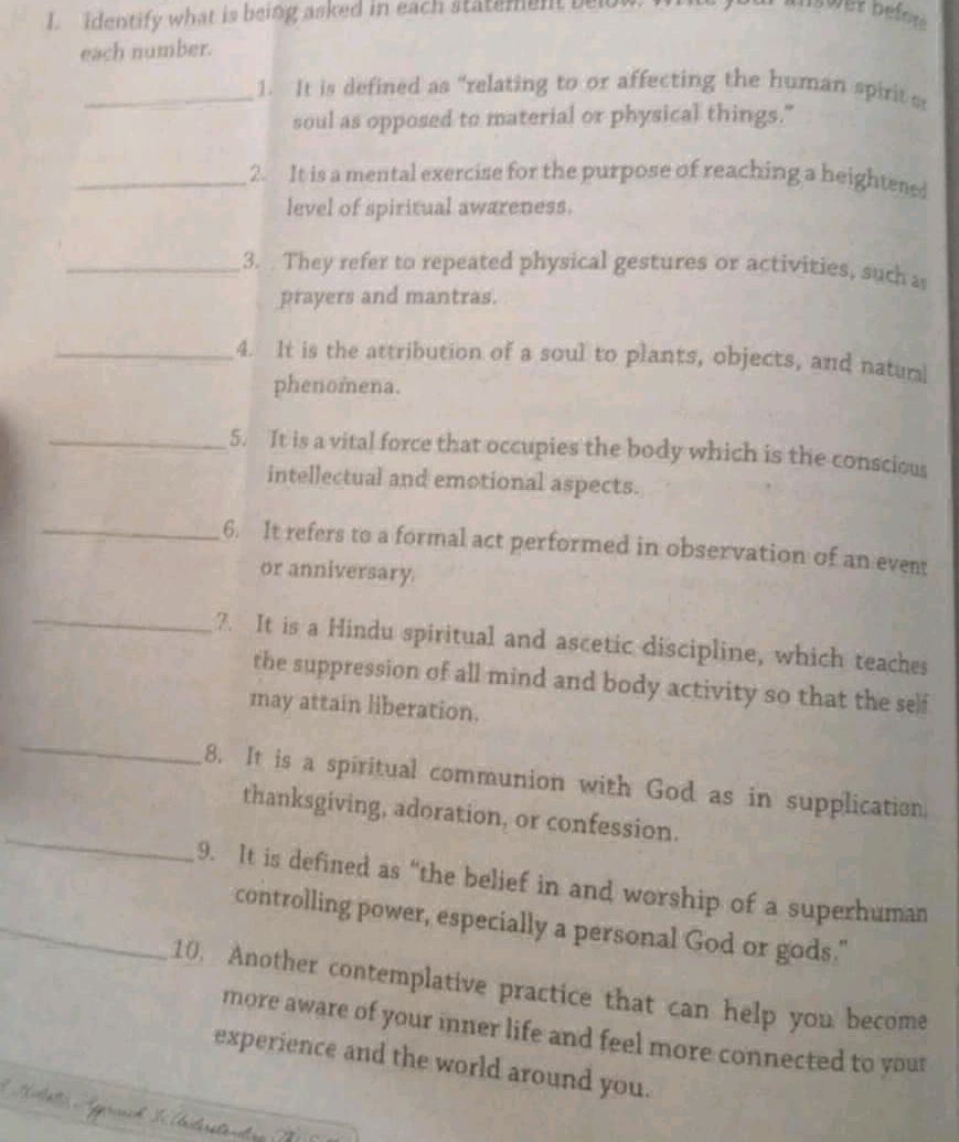 1. Identify what is being asked in each | StudyX