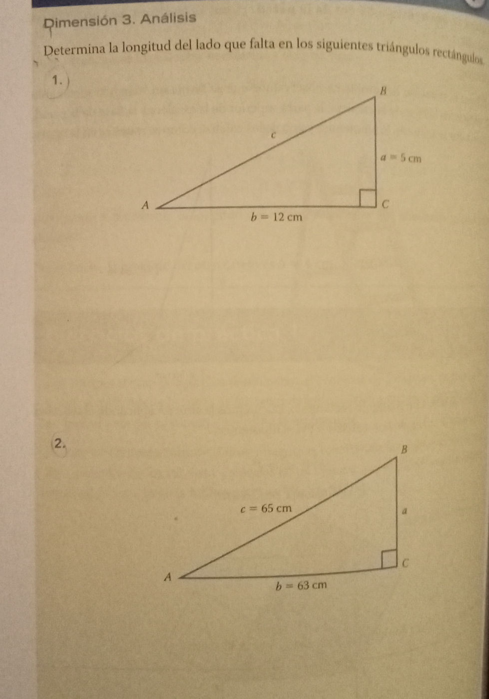 Determina la longitud del lado que falta en | StudyX