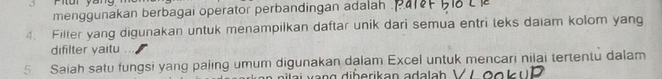 3. Fitur yang menggunakan berbagai operator | StudyX