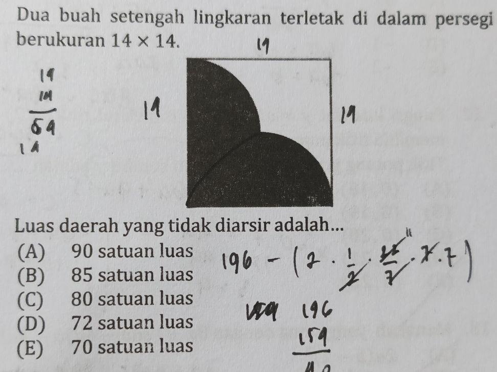 Dua buah setengah lingkaran terletak di | StudyX