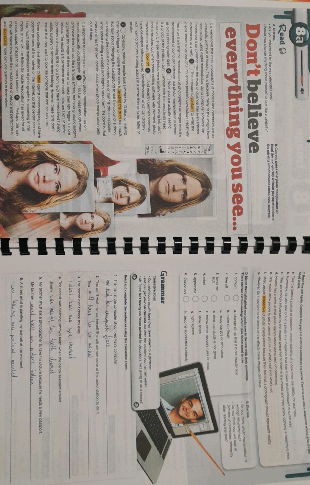 C. Read the text again. Complete the gaps | StudyX