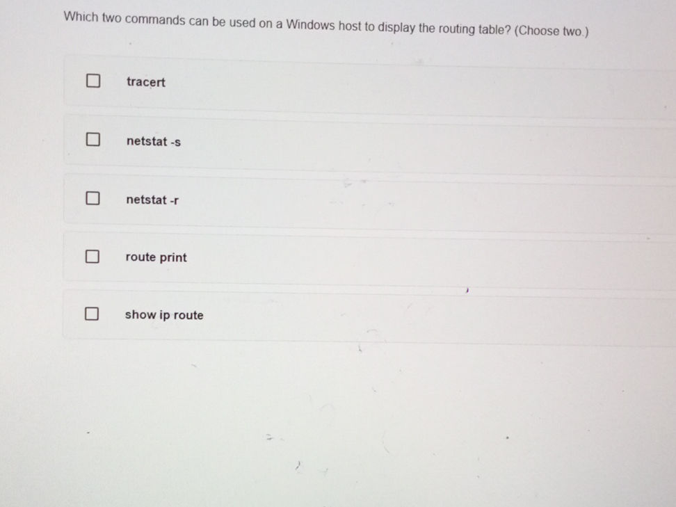 Which two commands can be used on a Windows | StudyX