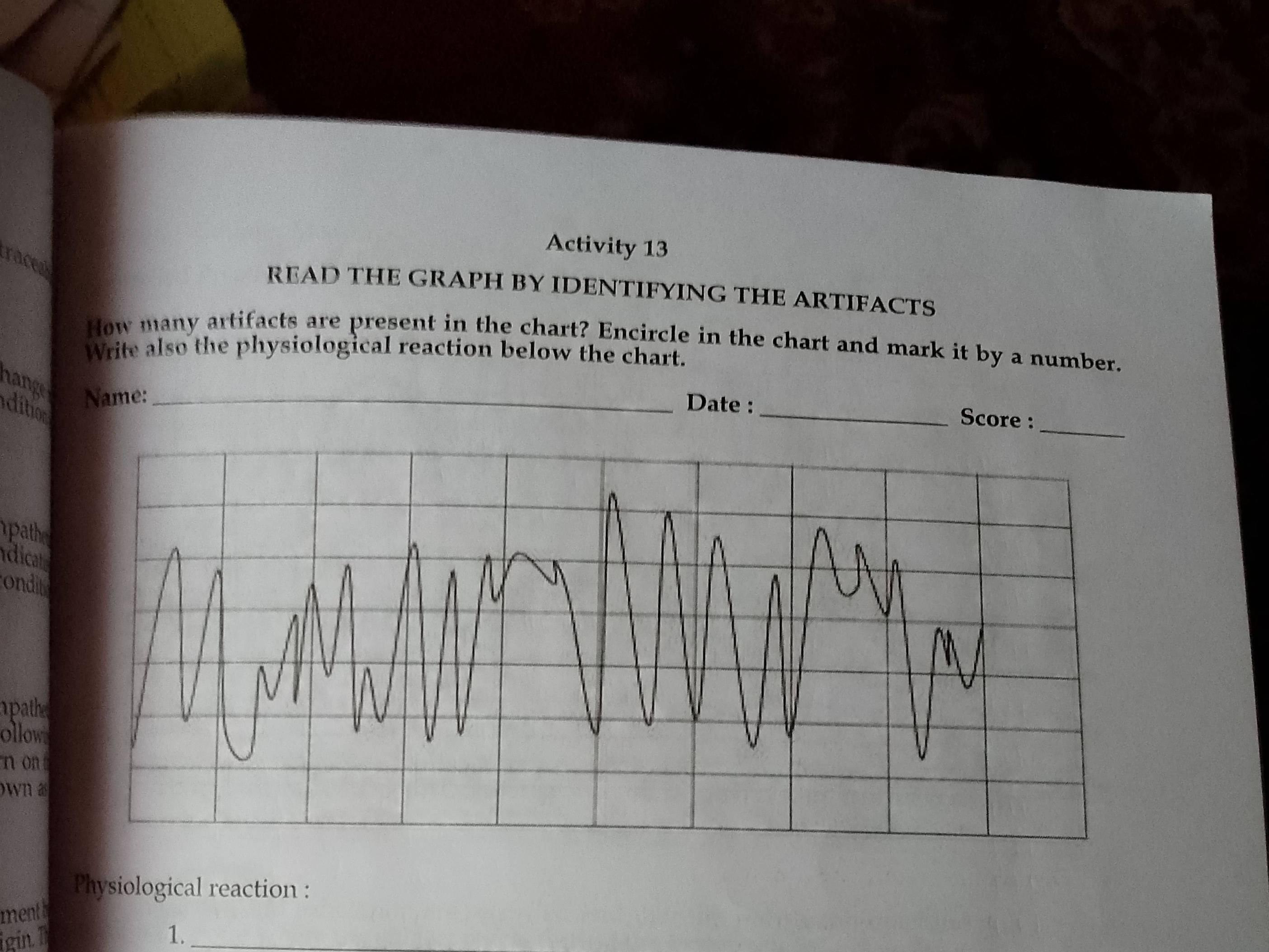 Activity 13 READ THE GRAPH BY IDENTIFYING | StudyX