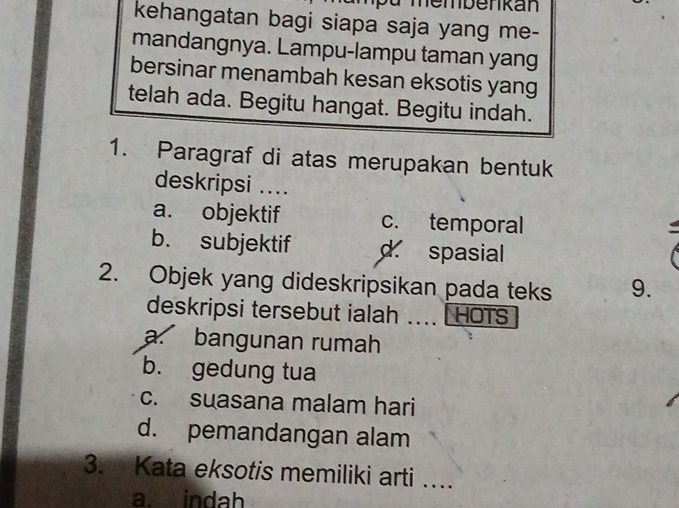 1. Paragraf di atas merupakan bentuk | StudyX