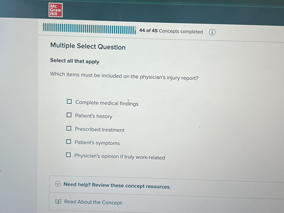 Multiple Select Question Select all that | StudyX
