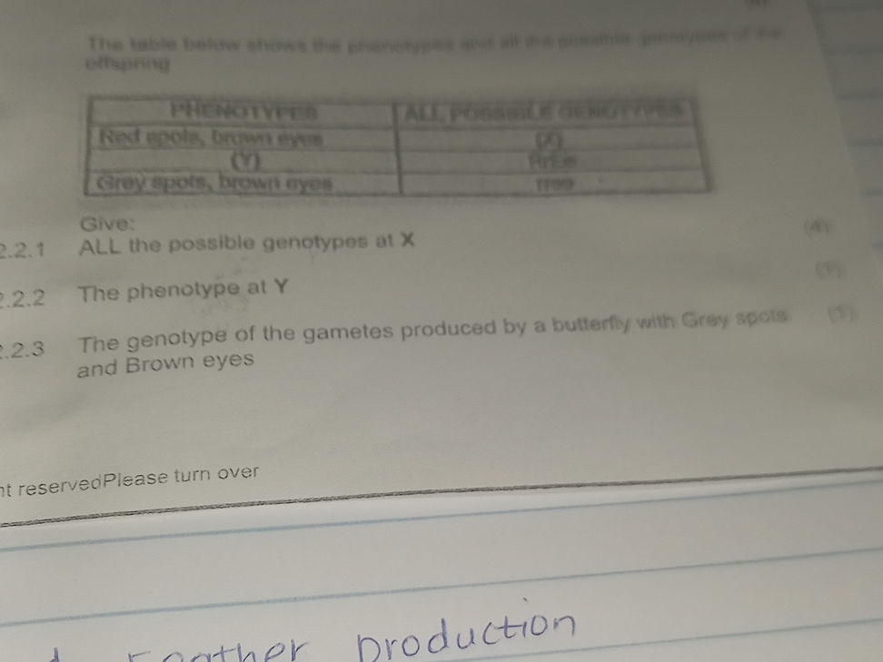 The table below shows the phenotype and all | StudyX