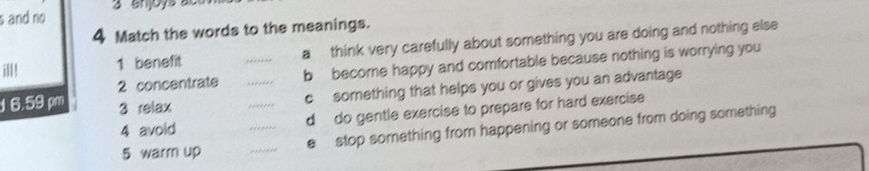 4 Match the words to the meanings. 1 | StudyX